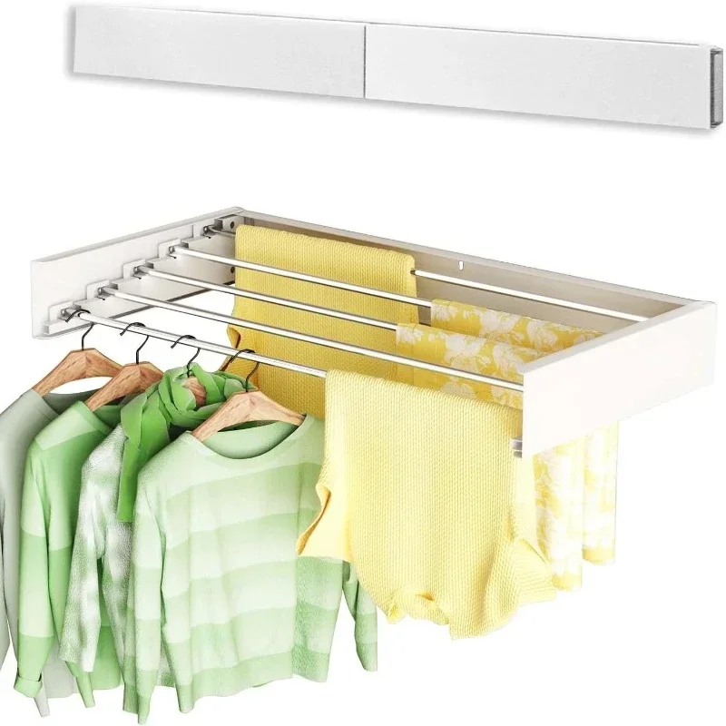 Invisible-Retractable-Drying-Rack-Folding-Clothes-Hanger-Bathroom-Towel ...