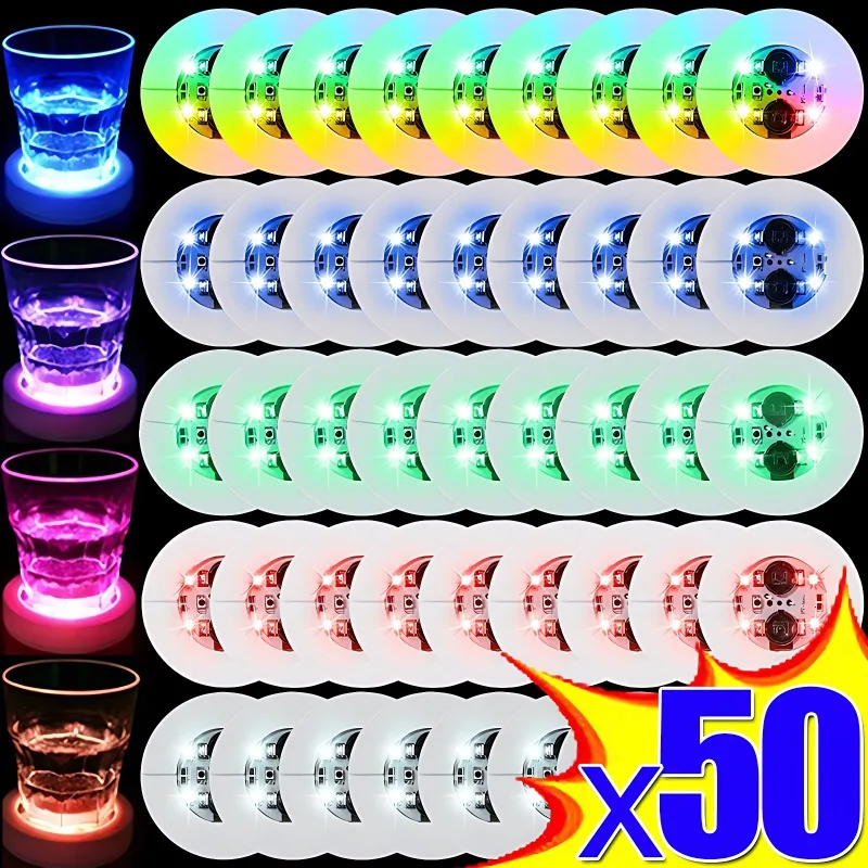 LED-Light-Up-Coaster-Garrafa-Adesivos-Bebida-Licor-Luminous-Cup-Mat ...