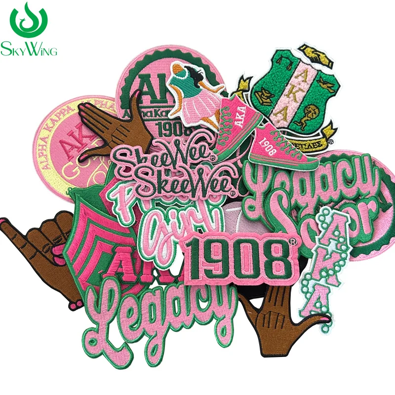 Embroidered-Iron-on-Patches-for-Jacket-Small-Size-AKA-Alpha-Kappa-Alpha ...