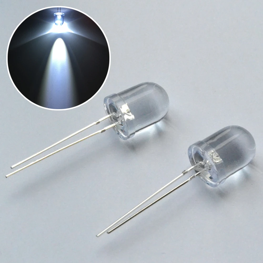 50pcs-10mm-Round-Top-Super-Bright-Lamp-Beads-Clear-Emitting-Diode-LED ...