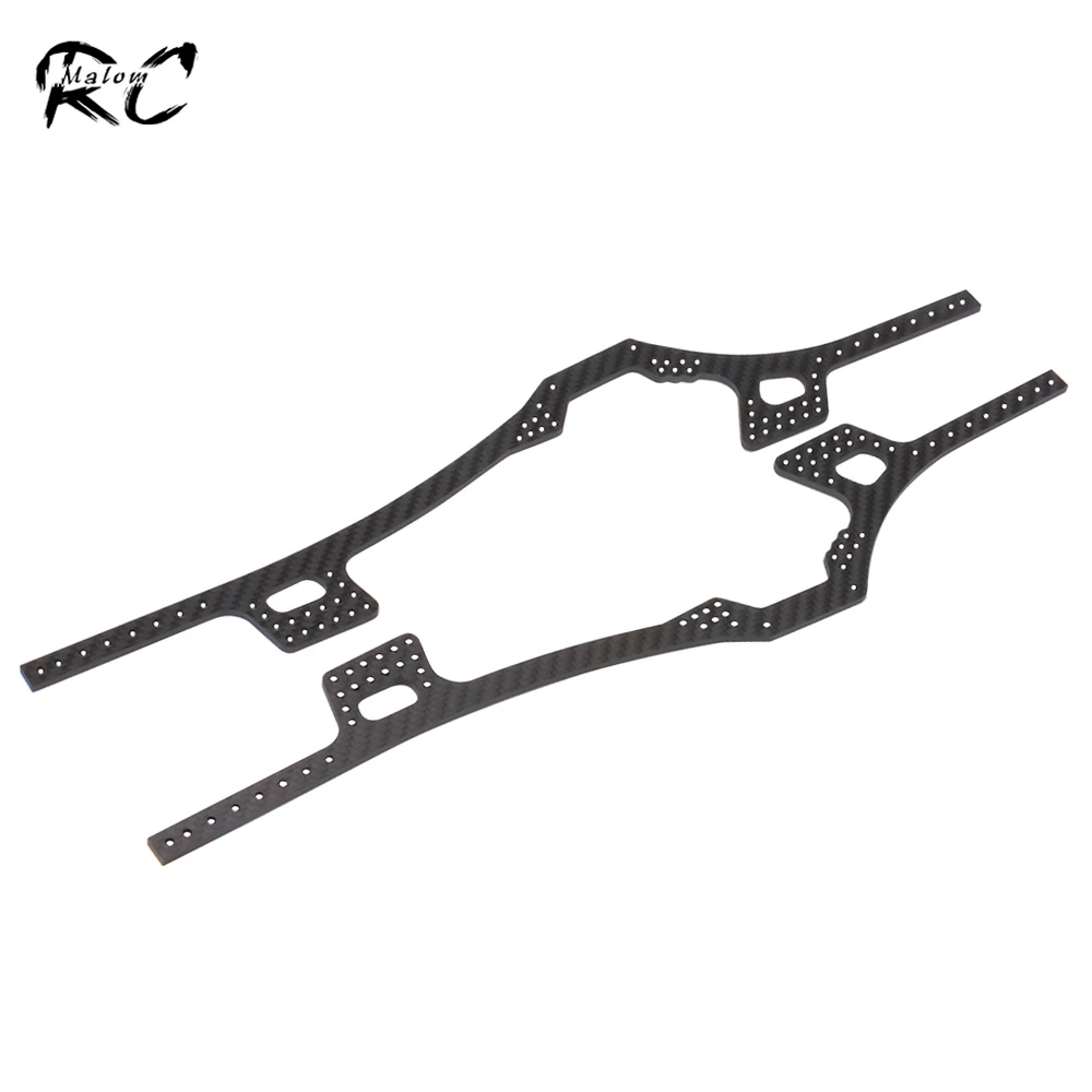 2pcs Carbon Fiber Lcg Chassis Frame Rails For 1/10 Rc Car Crawler Axial ...