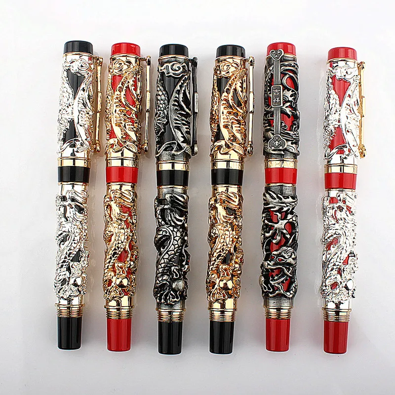 Jinhao Ballpoint Pen Luxury Rollerball for Writing Dragon and Phoenix 0 ...