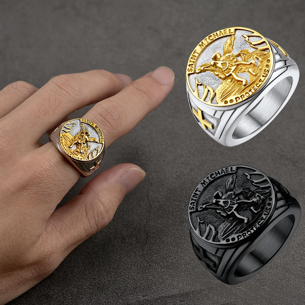 What Is the True Meaning of a St. Michael Ring, and Why Is This Design ...