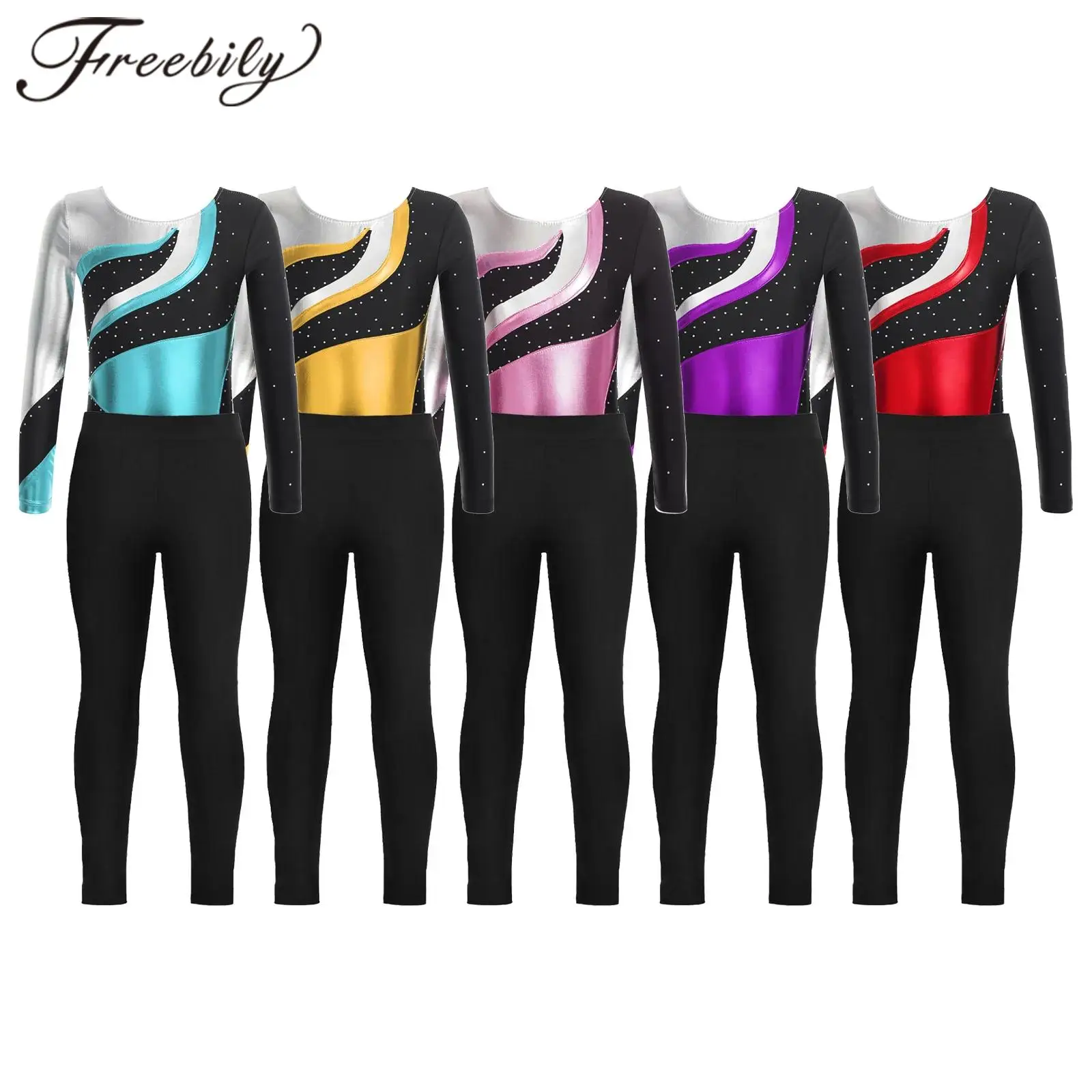 Children-s-Patchwork-Ballet-Gymnastics-Jumpsuit-with-Leggings-6-16-Kids ...