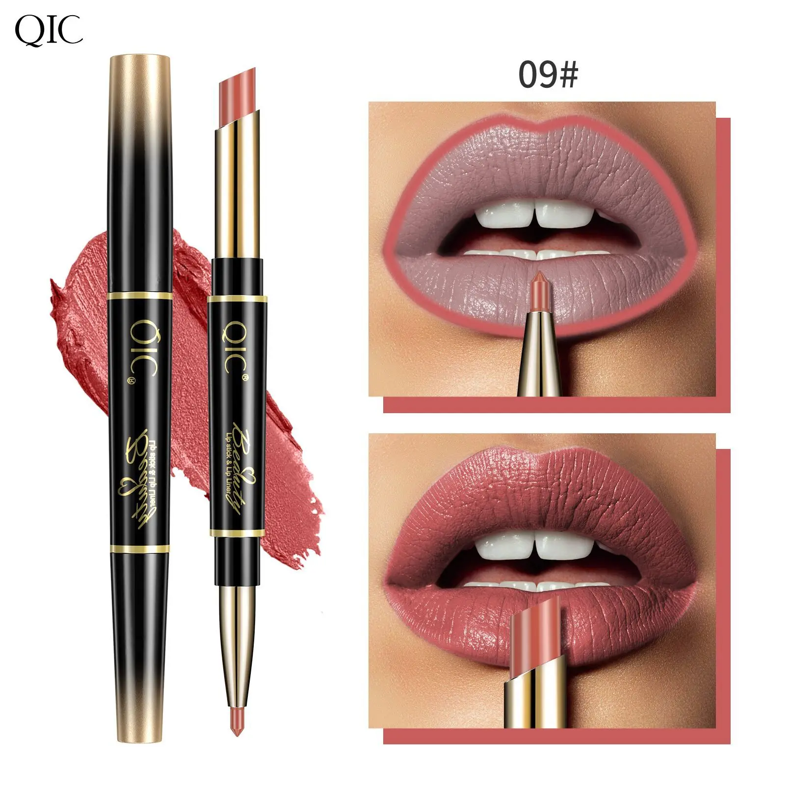 2-IN-1-Lip-Liner-Waterproof-Matte-Velvet-Nude-Lipstick-Pencil-Sexy-Red ...