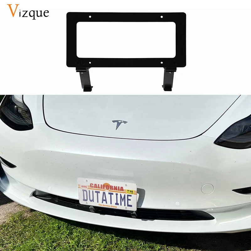 VIZQUE-Front-License-Plate-Holder-for-Tesla-Model-3-Y-2017-2024-No ...