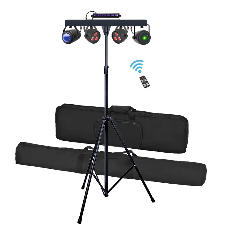 LED-Mobile-DJ-Stage-Lighting-Package-Portable-Par-Can-Kit-Spotlight-Bar ...