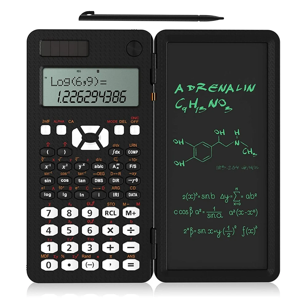 Scientific Calculators with Writing Tablet,Solar Energy LCD Science ...