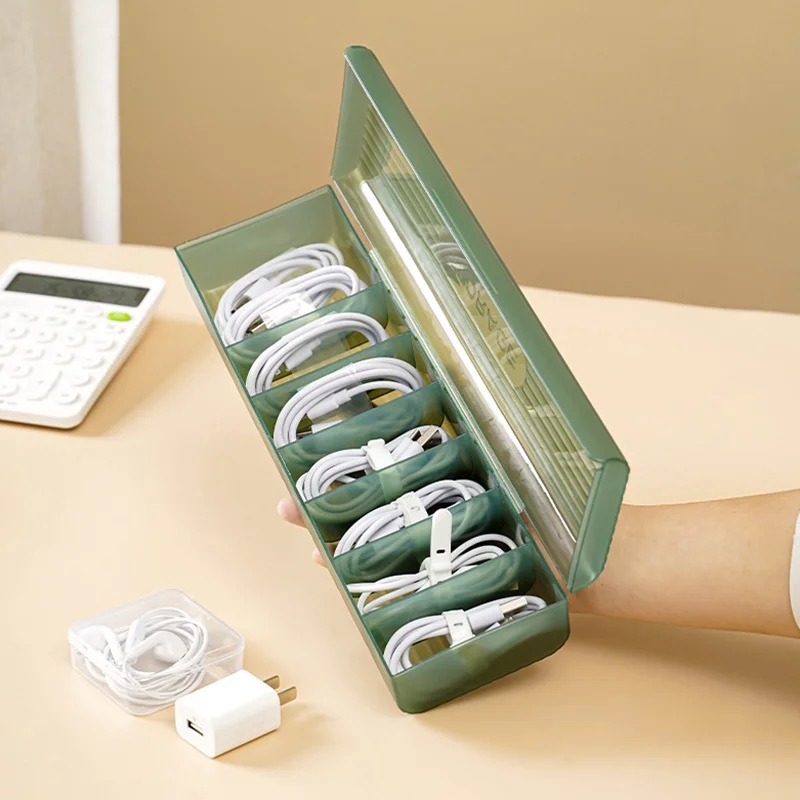 Cable-Storage-Box-With-Cover-Cable-Organizer-Wire-Storage-Box-Drawer ...