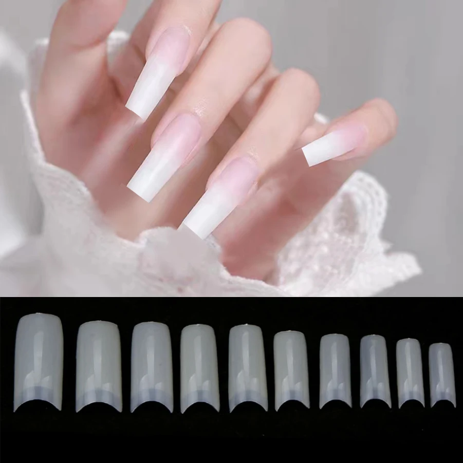 500pcs-Box-Natural-Style-Nail-Capsules-Artificial-Tips-Full-Cover-Nails ...
