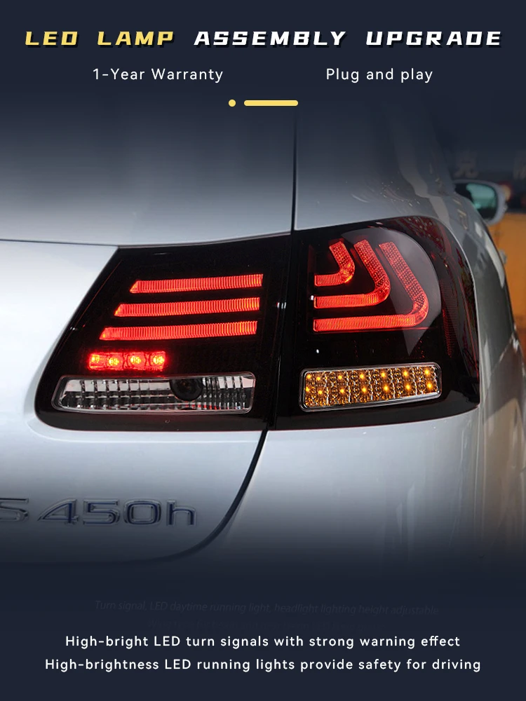 Tail Lights For Lexus GS300 GS350 GS430 GS450 2004-2011 Upgrade LED ...