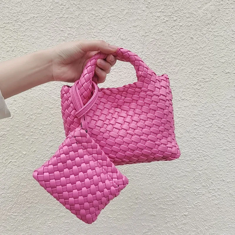 Luxury-Designer-Ladies-Weave-Handbag-With-Inside-Purse-New-Fashion ...