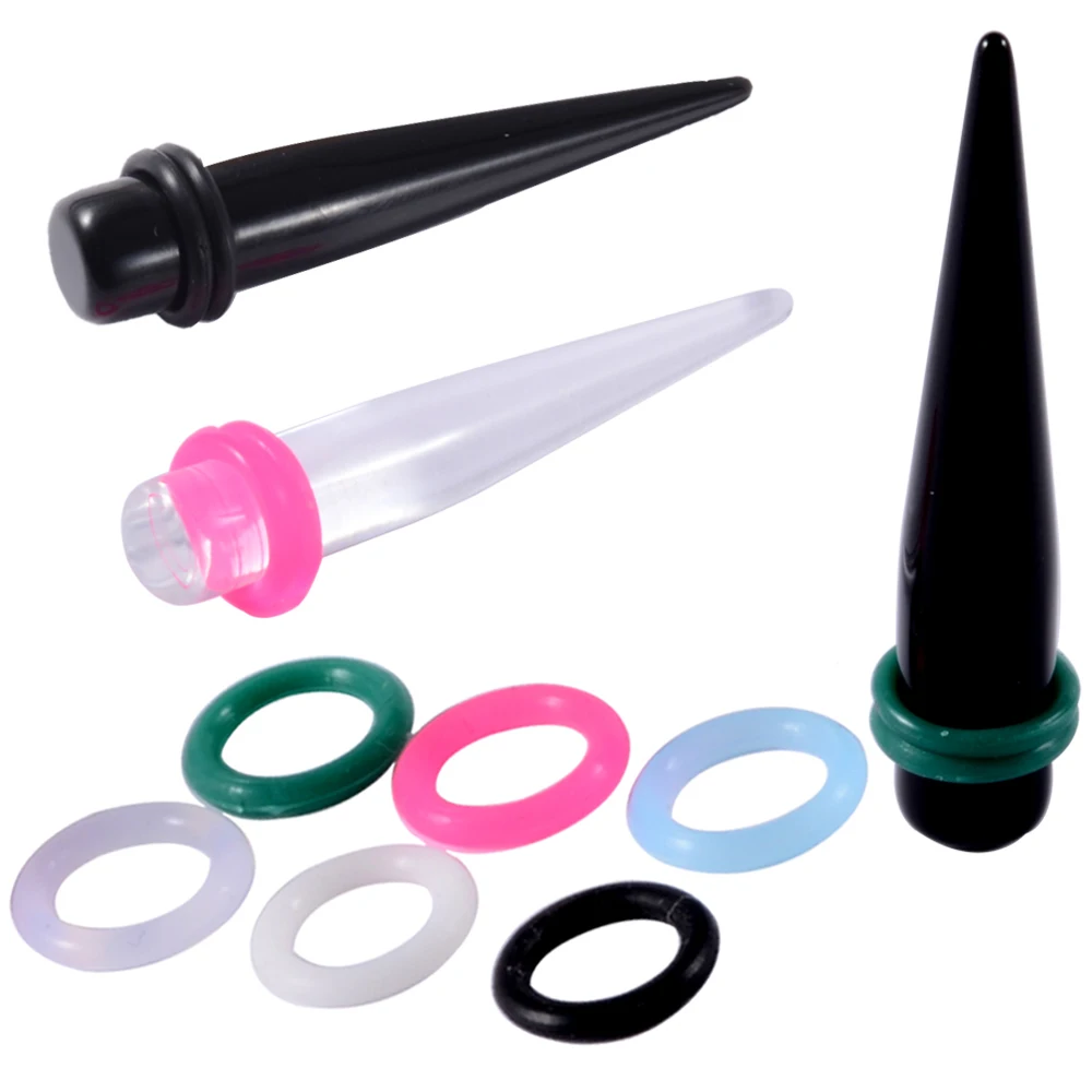 20pcs 1mm-22mm Rubber Ear Taper Expander Replace Rubber Ear Tunnel ...