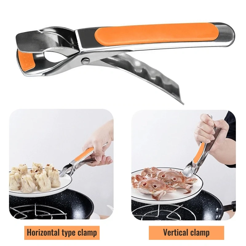 Kitchen Anti Scald Clip Plate Bowl Dish Pot Holder Stainless Steel ...