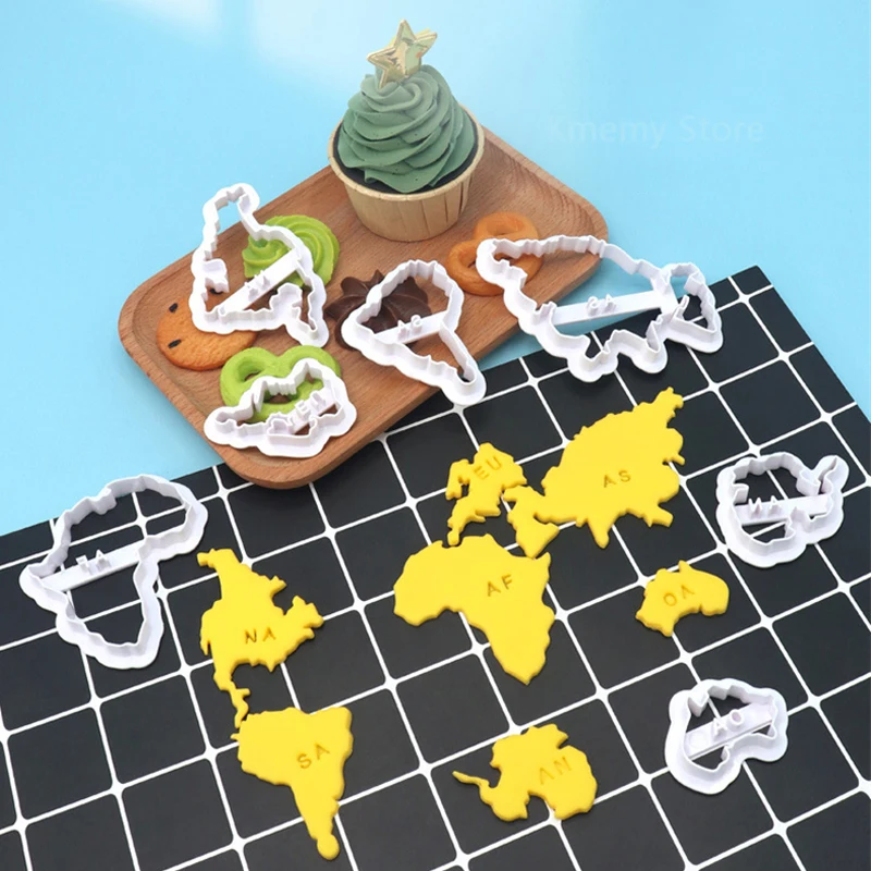 Seven-Continents-Shape-Cookie-Cutters-3D-Plastic-World-Map-Biscuit-Mold ...
