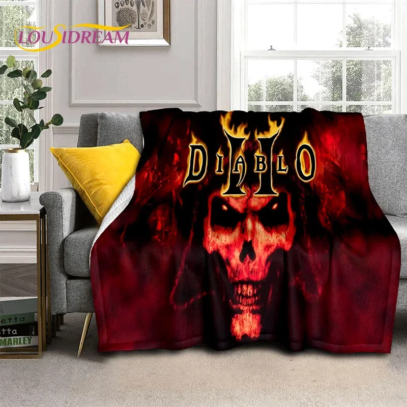 Diablo 3D Retro Game Gamer Soft Blankets,Keep Warm Throw Blanket ...