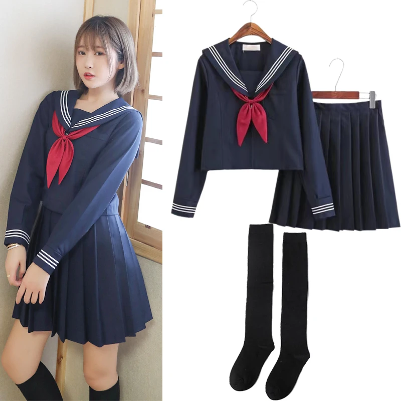 Basisstijl Japans Schooluniform College Middelbare School Meisjes ...