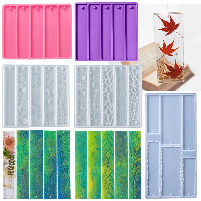Multi-Laser-Hologr-fico-Luz-e-Sombra-Bookmark-Silicone-Mold-Molde-de ...