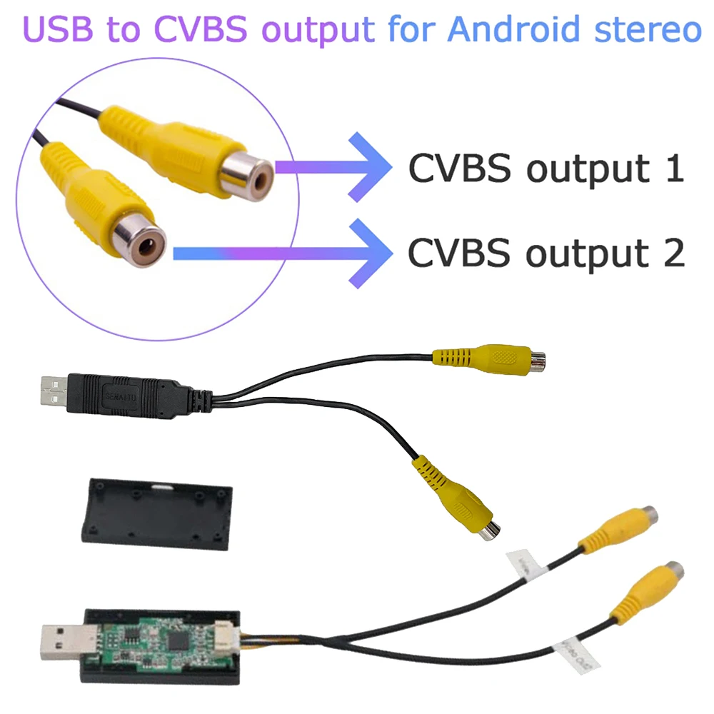 Car-USB-To-CVBS-Video-Output-Adapter-Box-Interface-Portable-USB-To-CVBS ...