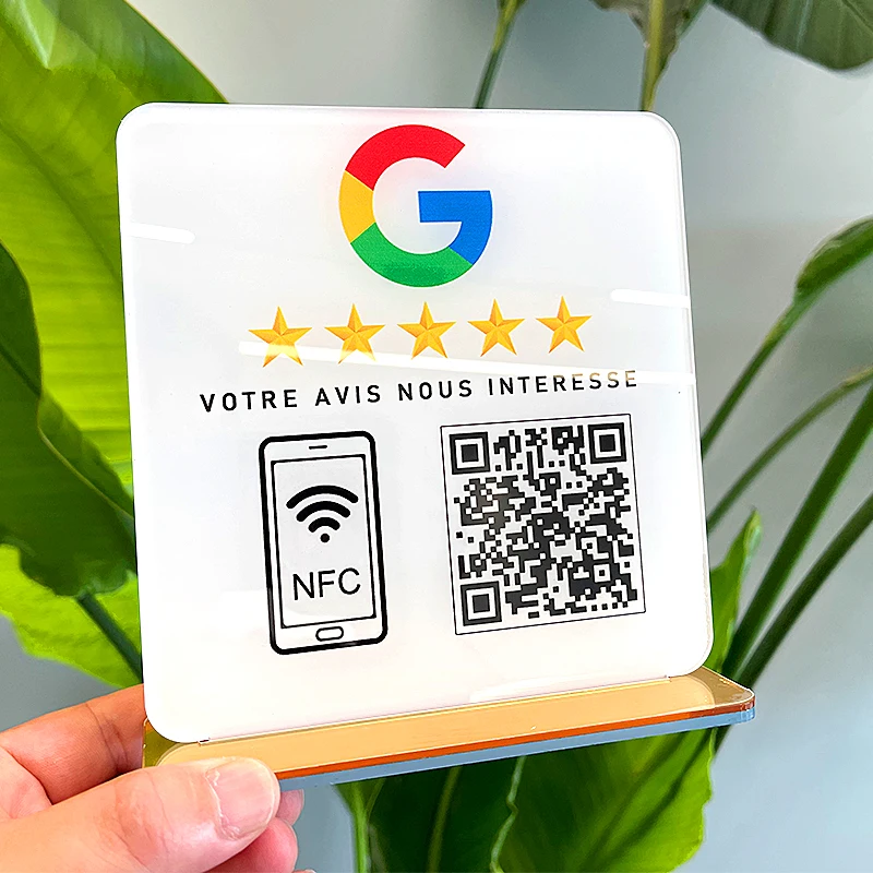Customize-Google-Review-QR-Code-Sign-NFC-Social-Media-Plate-Barb ...