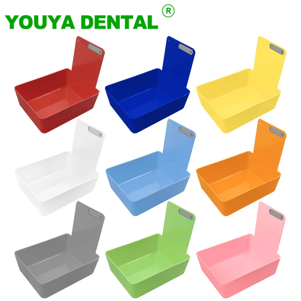 10pcs-Dental-Lab-Storage-Box-Colourful-ABS-Plastic-Work-Tray-With-Clip ...