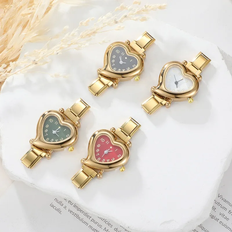 Fashion Men Women's DIY 9MM Width Italian Elastic Charm Stainless Heart ...