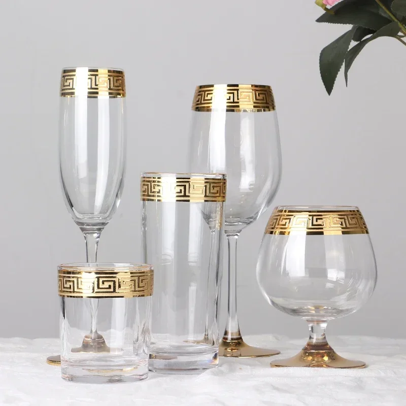 Copas-de-cristal-de-lujo-para-vino-Copa-transparente-de-champ-n-Brandy ...