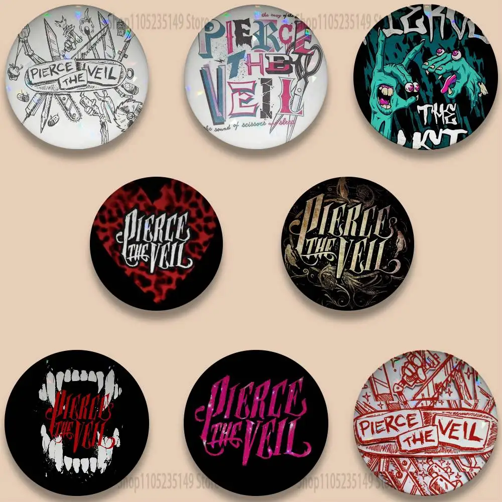 P-Pierce The Veil Music 32/44/58mm Handmade Pins Round Brooch Badge ...