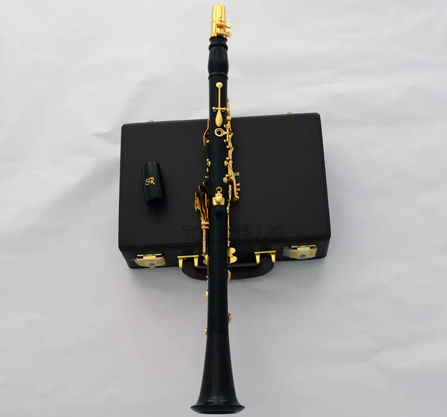 Concert Professional Black Wooden Gold Plated Bb Clarinet 19 key ...