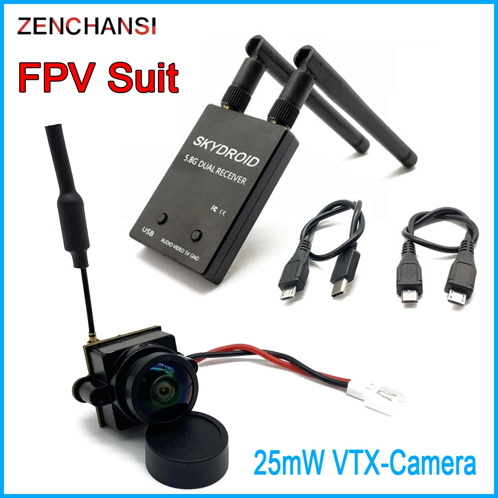 5-8G-48CH-25mW-Transmitter-VTX-CAM-1000TVL-180-degree-AIO-Camera ...