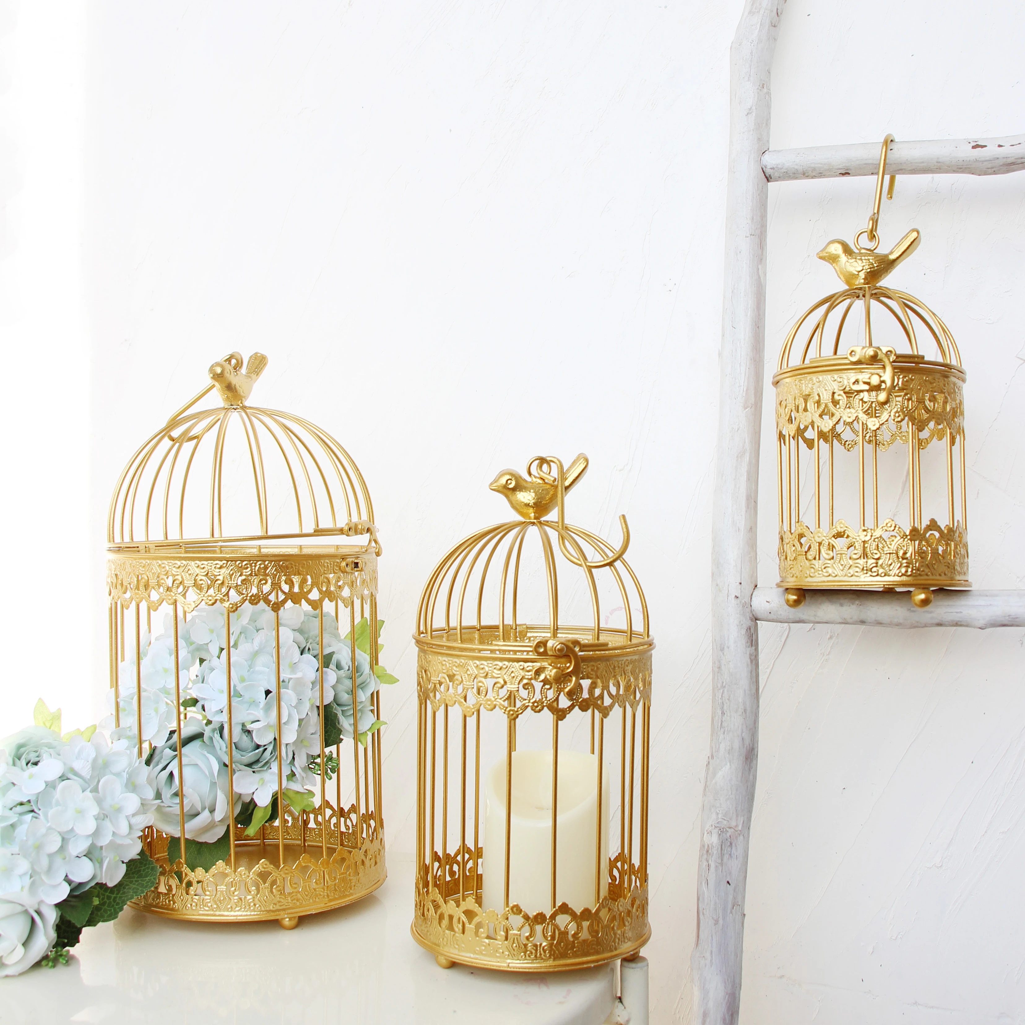 Wrought Metal Bird Cage Decoration | Hanging Bird Cage Decoration ...