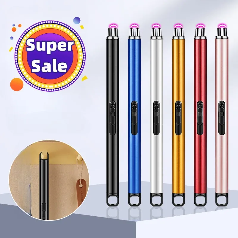 Carregamento-USB-Longo-Isqueiro-Igni-o-Plasma-Prova-de-Vento-e-Sem ...