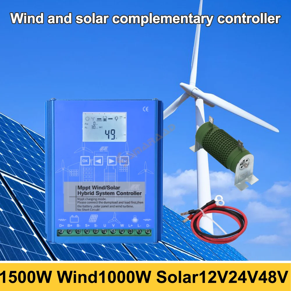 Mppt Controller Wind 1000w Solar 12v 24v 48v Automatic Regulator ...