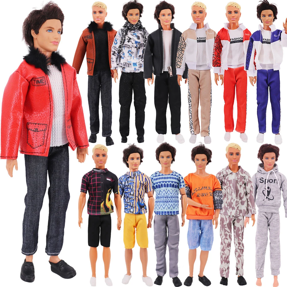 30cm Ken Doll Clothes Fashion Suit Top+pants Cool Outfit Ken Dolls For ...