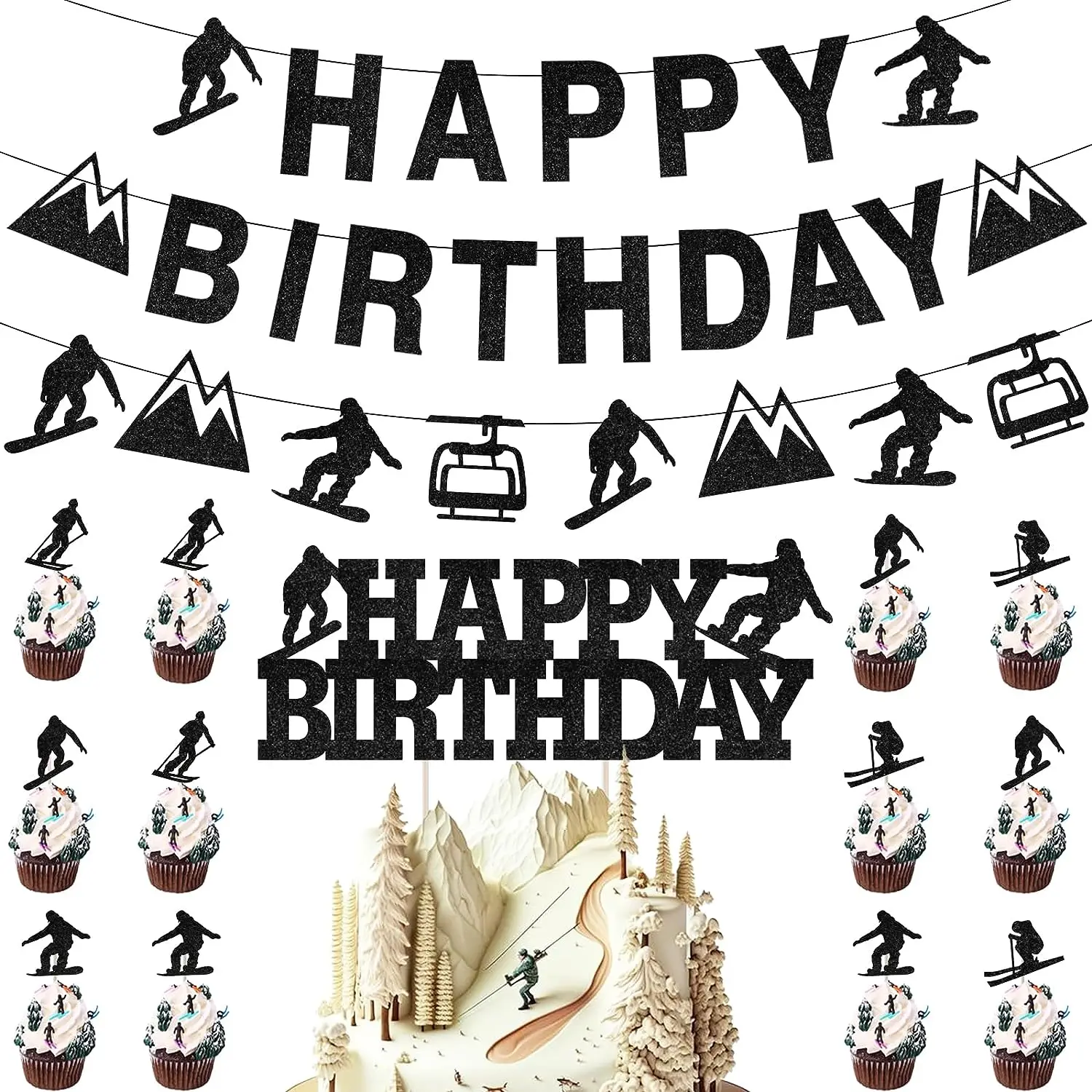 Winter Birthday Cake Clipart