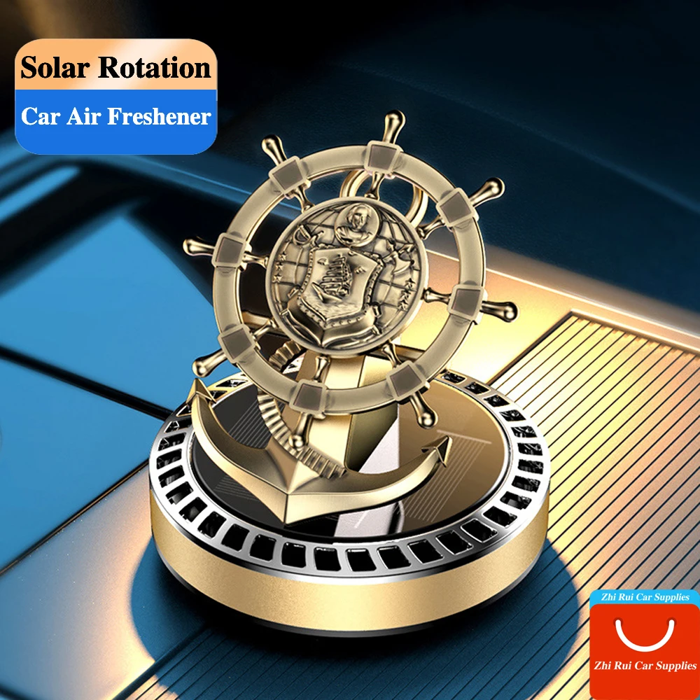 Solar-Car-Air-Freshener-Retro-Ship-Leme-Rotating-Decora-o-Suprimentos ...