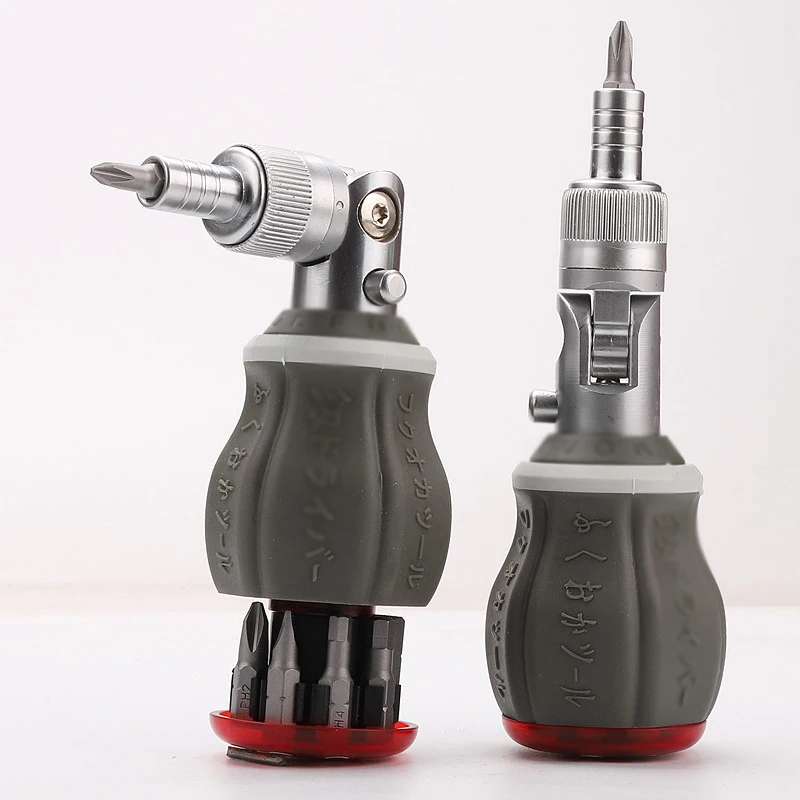 Multi-bit Screwdriver, Impact Rated 8-in-1 Adjustable Ratcheting ...