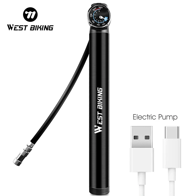 WEST-BIKING-Max-120-PSI-Smart-Bike-Pump-Portable-Air-Electric-Inflator ...