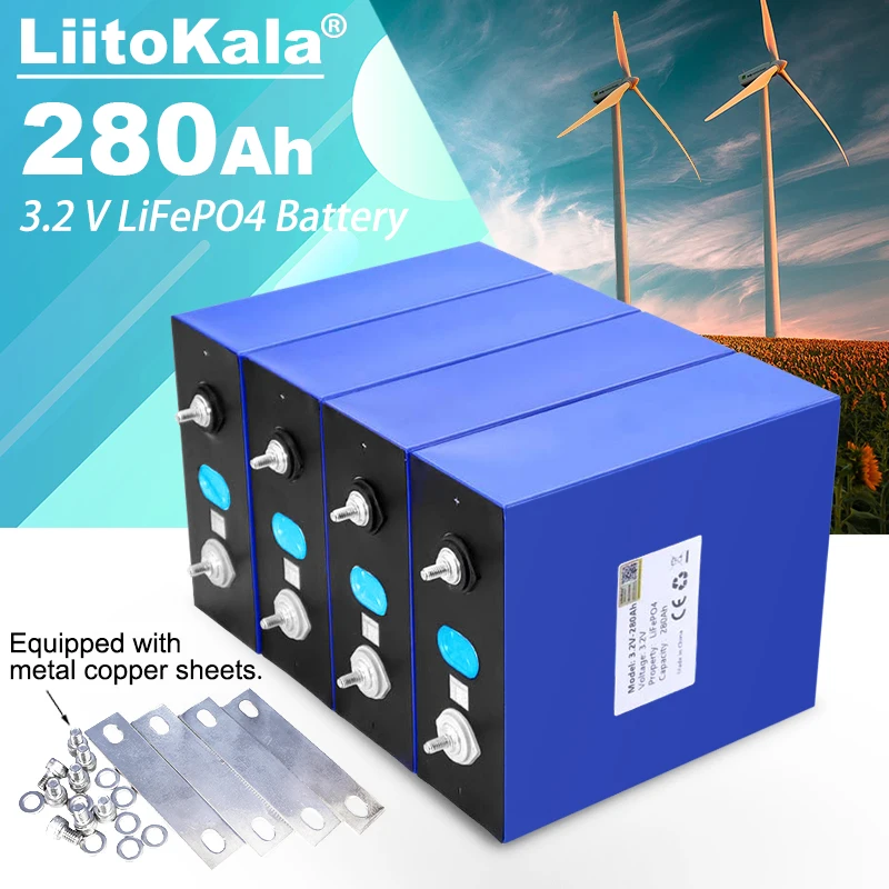 LiitoKala-3-2V-280Ah-lifepo4-battery-DIY-12V-24V-280AH-Rechargeable ...