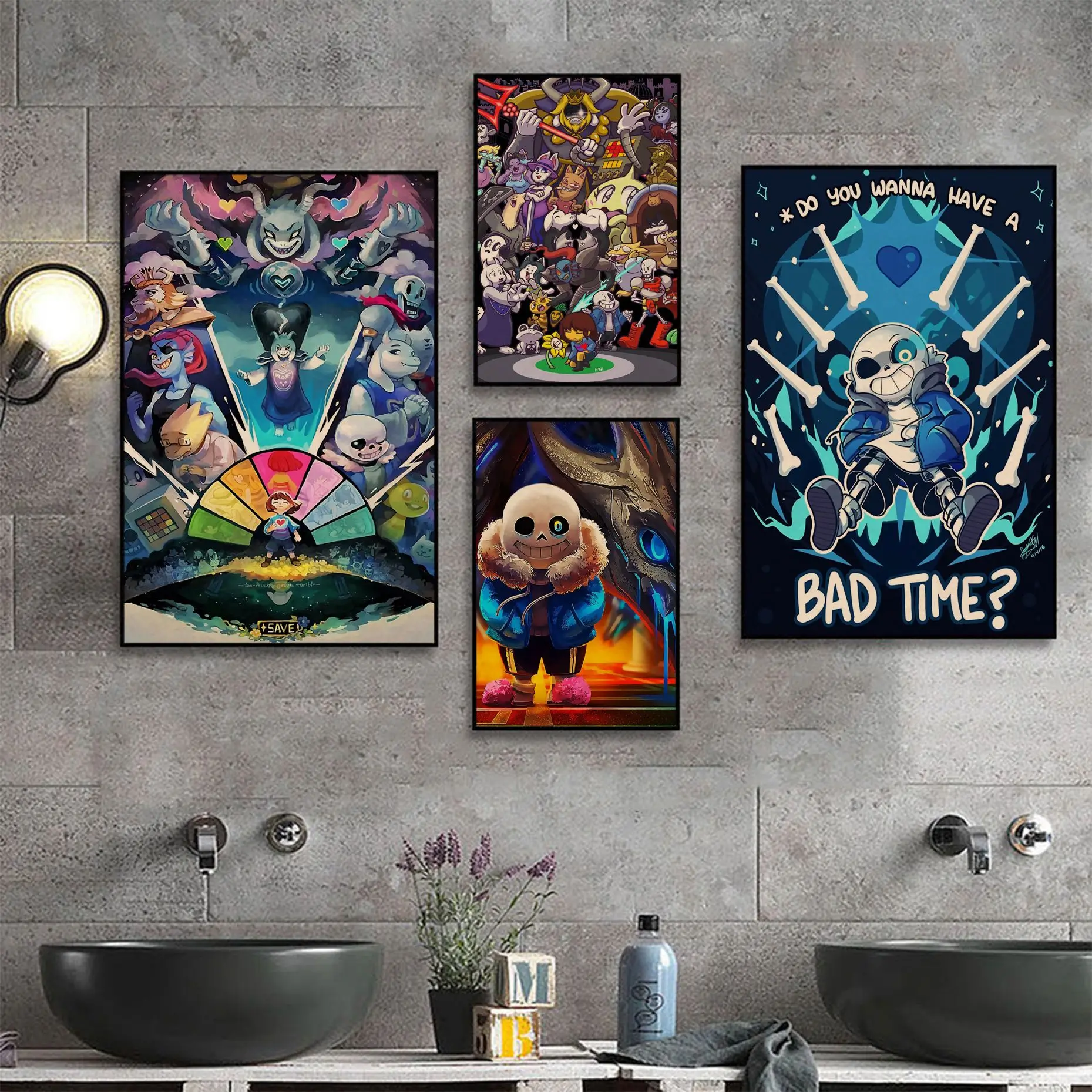 Anime Retro Designs Game Undertale Classic Movie Posters Vintage Room ...