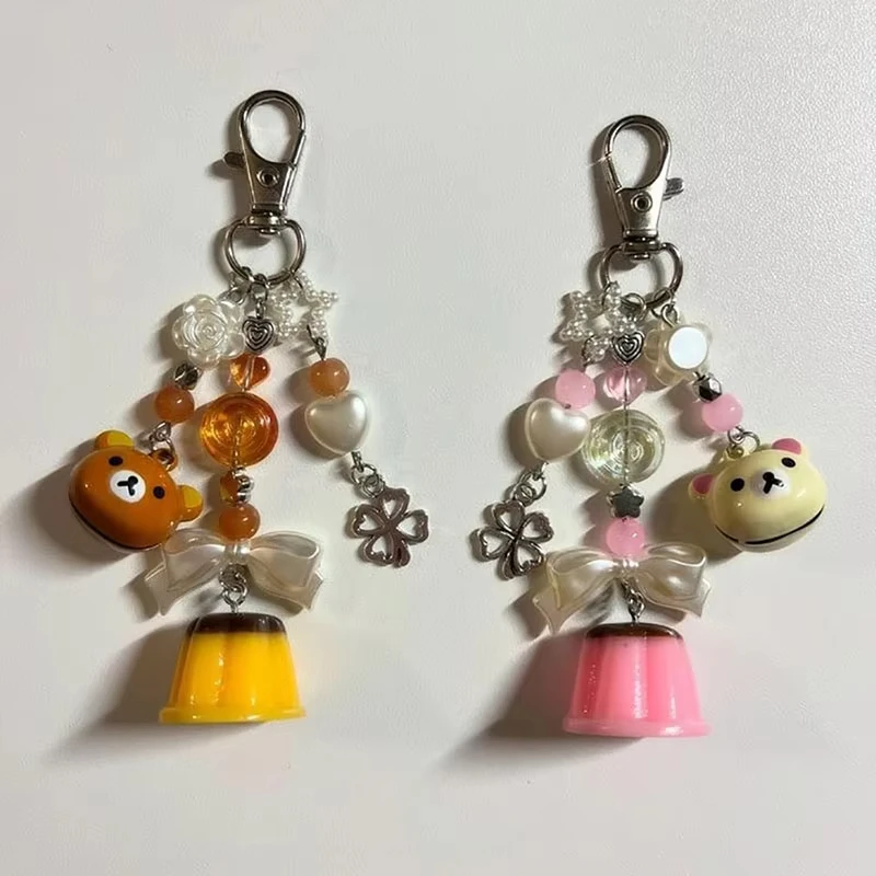 Creativity Handmade Pudding Keychain/Mobile Phone Charm Bear ...