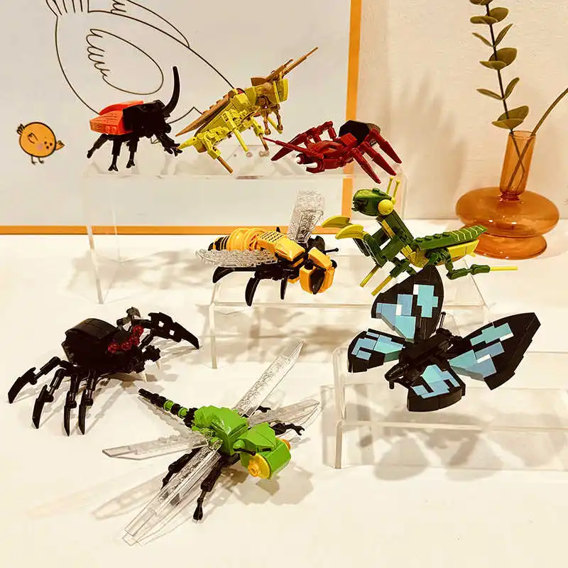 Animal-Insects-World-Model-Building-Block-Butterfly-Ladybug-Beetle ...