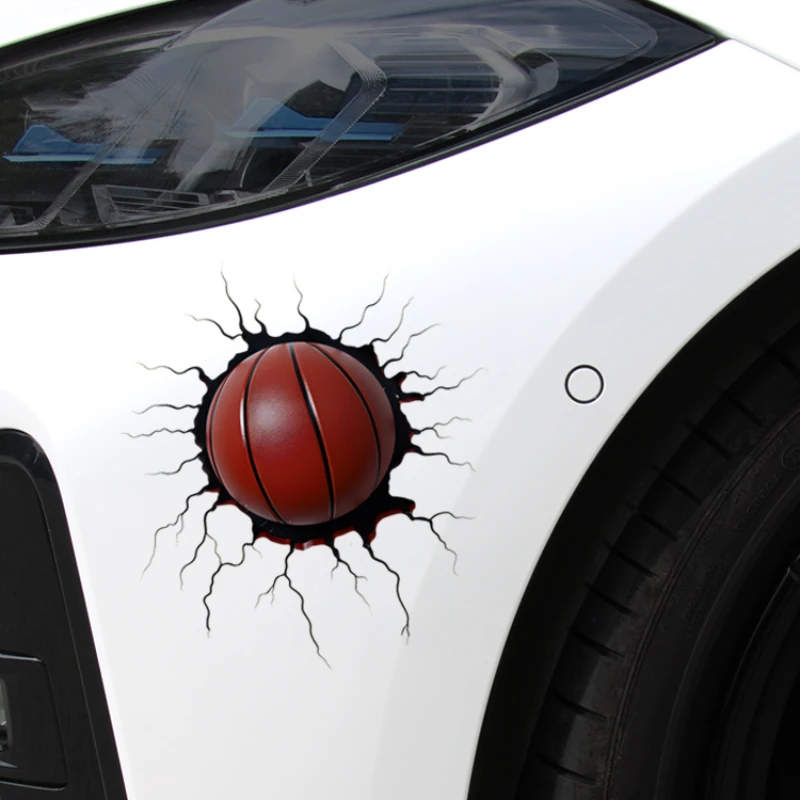 Tennis-Basketball-Bear-Crack-3D-Car-Stickers-Waterproof-Decals-Truck ...