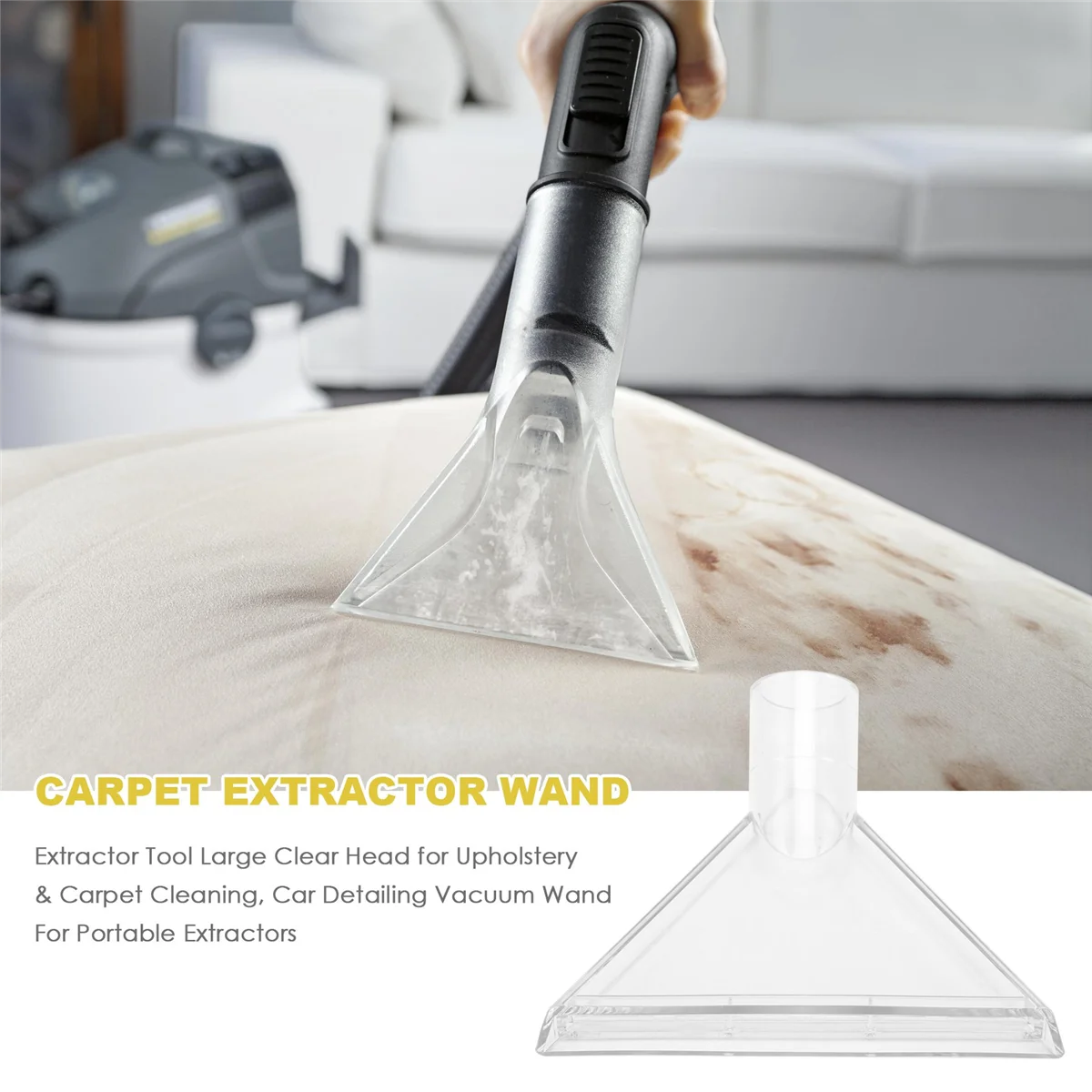 Extractor-Tool-Large-Clear-Head-for-Upholstery-Carpet-Cleaning-Car ...