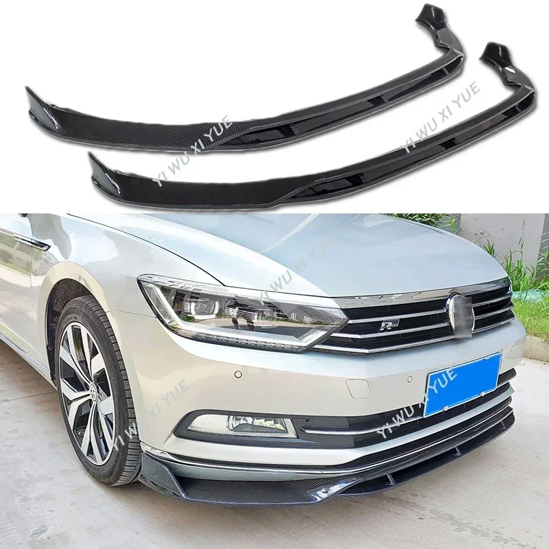 For-VW-Passat-B8-2017-2018-2019-Car-Front-Bumper-Lip-Spoiler-Splitter ...
