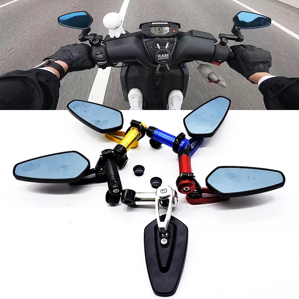 Motorcycle Modified Handlebar Rearview Mirrors Easy Install Moto Rear ...