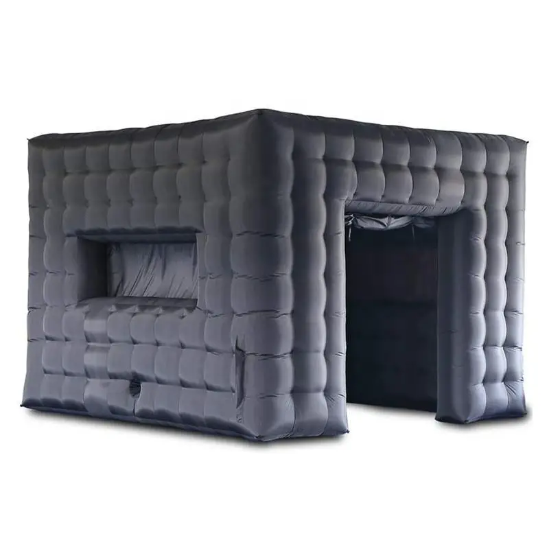 Carpa inflable de cubo negro, cabina de eventos, exhibición de ...