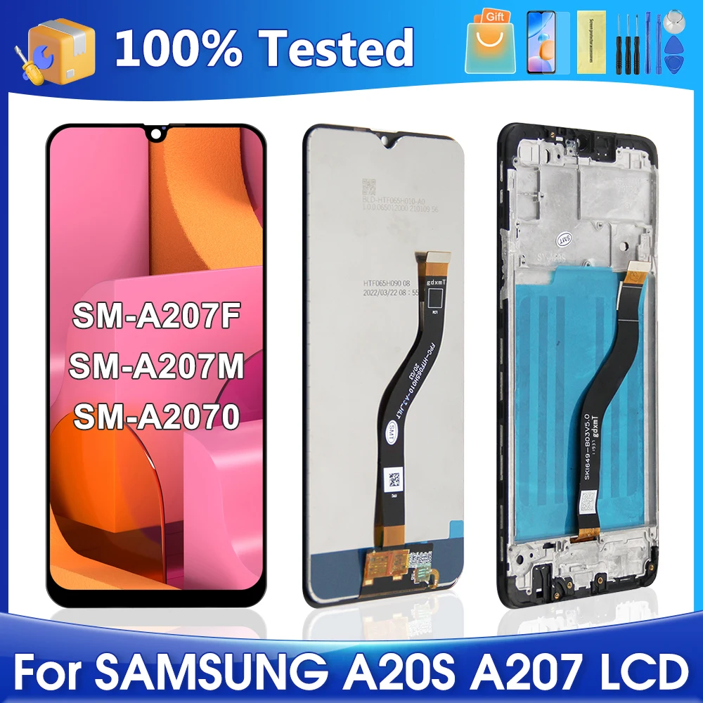 삼성 갤럭시 A20s A20s SM A207F SM A207M LCD 디스플레이 터치 스크린 디지타이저 어셈블리 부품 A20s ...