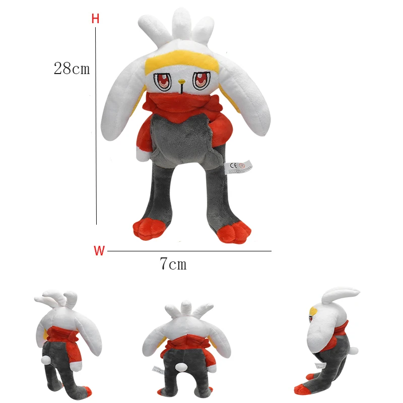 Peluche de Pokémon Tepig Victini Snivy Emolga Scorbunny Yamper Raboot ...