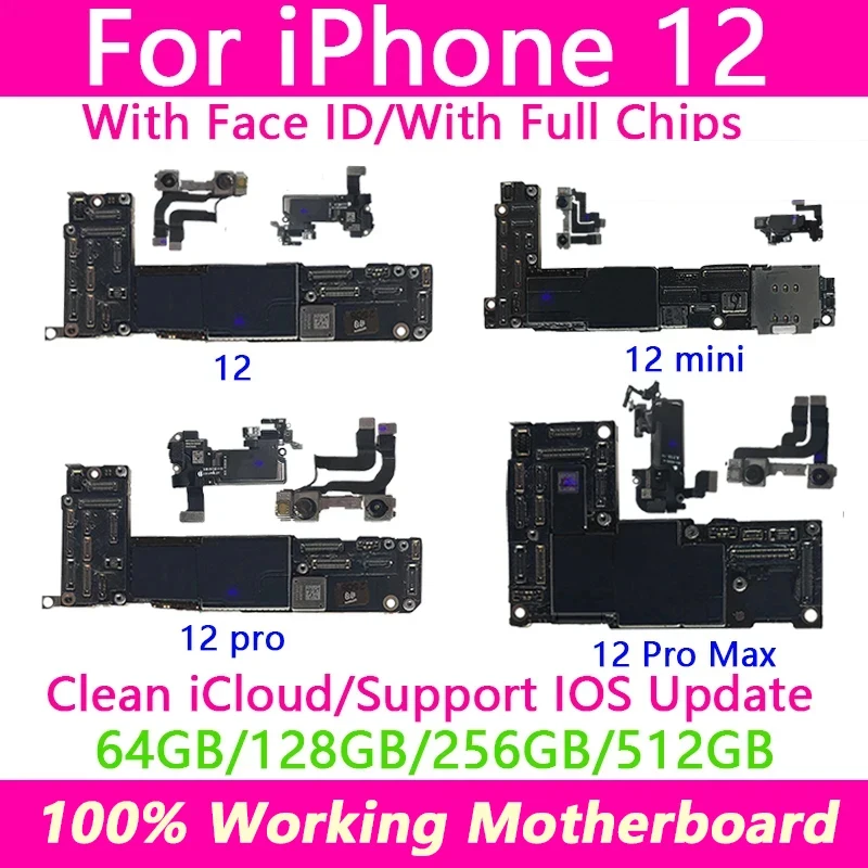 Tested-Plate-For-iPhone-12-Pro-12pro-Max-Motherboard-With-Face-ID ...